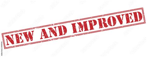 New And Improved Red Stamp On White Background Stock Illustration