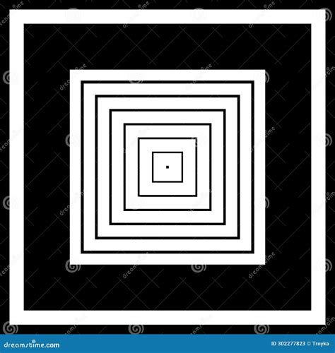 Abstract Geometric Square Lines Pattern Black And White Background Stock Vector Illustration