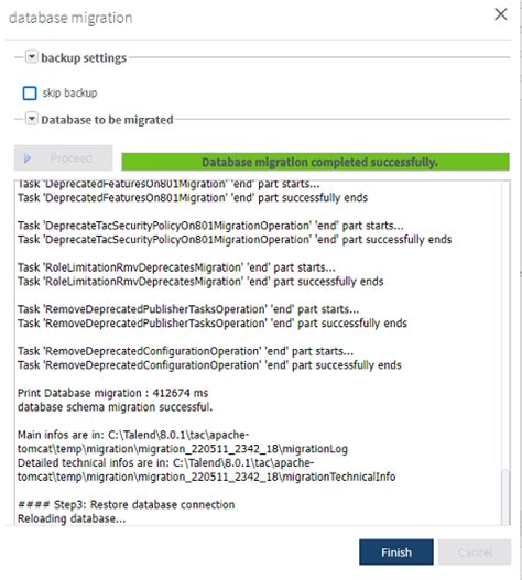 Upgrading The Administration Database Talend Migration And Upgrade