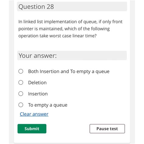 Solved Question In Linked List Implementation Of Queue If Chegg