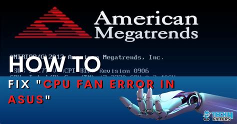 How To Fix The Cpu Fan Error In Asus Motherboards Tech4gamers