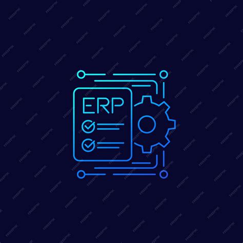 Premium Vector Erp Enterprise Resource Planning Icon Line Vector Design