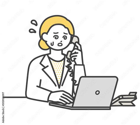 医療従事者が電話対応するイラスト素材 Stock Vector Adobe Stock
