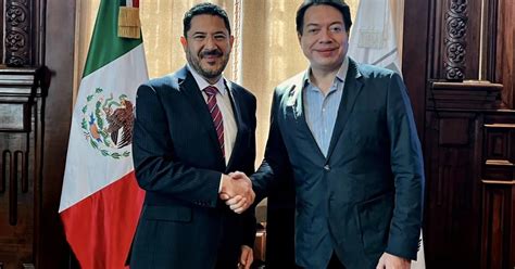 Batres se reúne con Mario Delgado tras tomar gobierno de CDMX La ciudad está en buenas manos