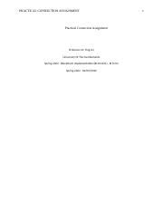 Practical Connection Assignment Copy Docx PRACTICAL CONNECTION