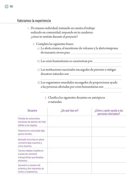 Proyectos Escolares Sexto grado Página 192 de 361 Libros de Texto