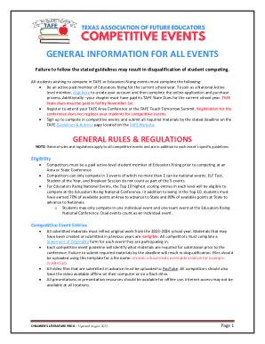Fillable Online Failure To Follow The Stated Guidelines May Result In