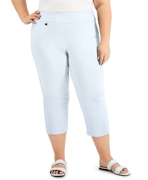Alfani Plus Size Tummy Control Capri Pants Created For Macys Macys