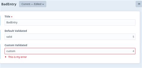 37x Setting Event Not Valid In Custom Validation Results In Entry