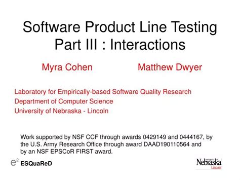 PPT Software Product Line Testing Part III Interactions PowerPoint Presentation ID