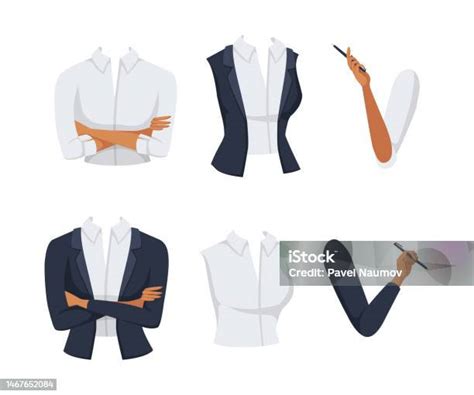 Konstruktor Karakter Pengusaha Bagian Tubuh Manusia Diatur Batang Tubuh Dalam Pakaian Formal Dan