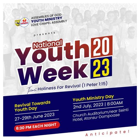 Youth Week Church Flyer Design Youth Program Flyers