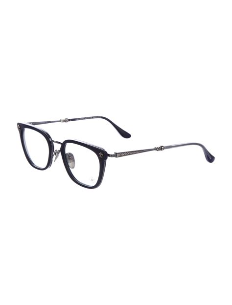 Chrome Hearts Strapadictome Square Eyeglasses Blue Eyeglasses