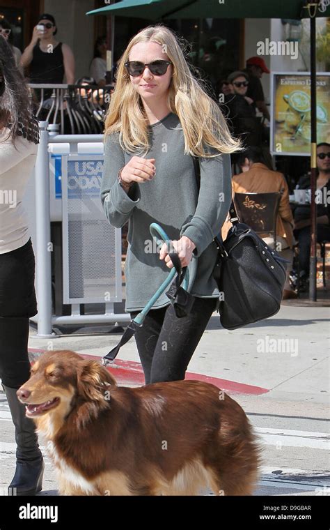 Amanda Seyfried Wearing A Sheer Top As She Leaves The Urth Cafe With