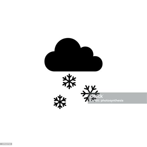 帶雪向量圖示的雲孤立的雪天氣平表情符號表情符號 向量向量圖形及更多滑雪圖片 滑雪 下雪 傷風和感冒 Istock