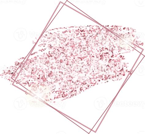Pink Rose Gold Glitter Frame Banner 12958304 Png