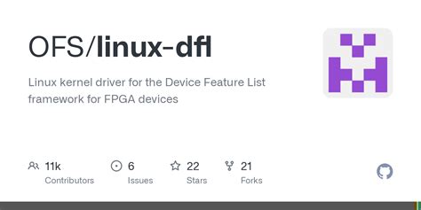 Github Ofs Linux Dfl Linux Kernel Driver For The Device Feature List