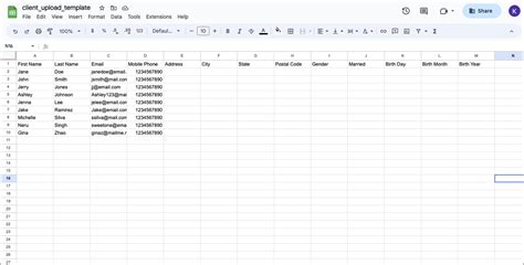 how do i create or edit a csv file for my client list