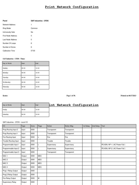 Network Configuration Report Of Cfds Pdf Sensor Computer Engineering
