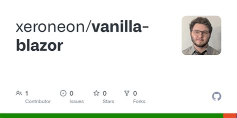 GitHub Xeroneon Vanilla Blazor