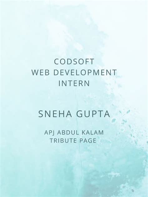Sneha Gupta On Linkedin Task1 Codsoftintern Webdevelopment Intern Codsoft Tributepage