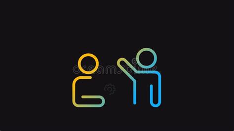 Animated Execute Dark Gradient Icon Stock Video Video Of Contour