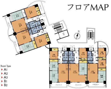 特優賃貸マンション：エスパシオ21（大阪市北区）：フロアmap