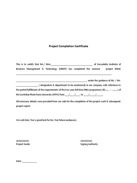 Company Sip Certificate Template Sibmt Pdf