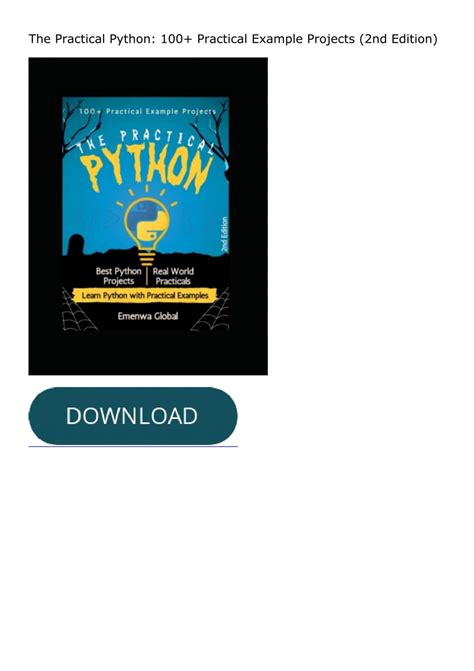 Ebook The Practical Python 100 Practical Example Projects 2nd Edition