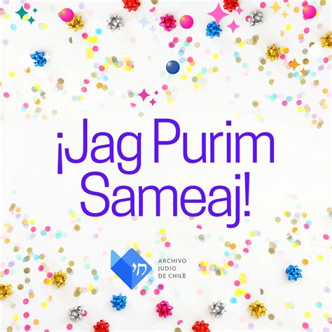 ¡jag Purim Sameaj Archivo Judío De Chile