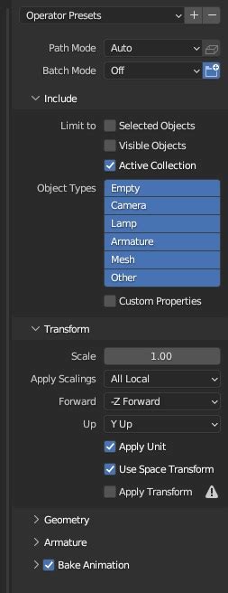 Blender Fbx Export Armature Root Missing In Unity Unity Engine