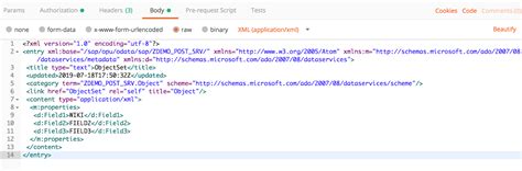 sap abap central gateway odata post using postman