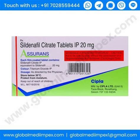 Assurans Sildenafil Tablets At Rs 375stripe Nagpur Id 26000781130