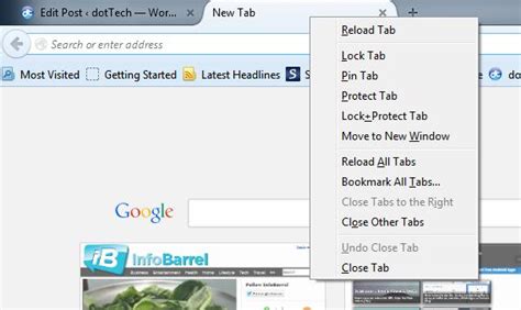 how to lock and protect tabs in firefox [tip] dottech
