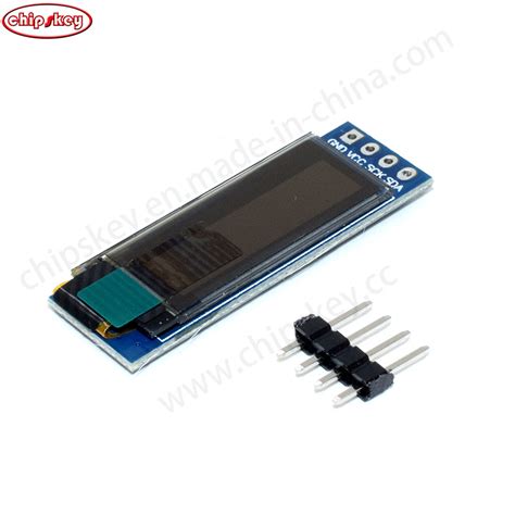 0 91 oled display module 128x32 14pin i2c iic communicate blue 0 91