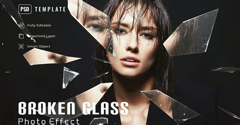 Broken Glass Photo Effect Layer Styles Including Broken And Photo Envato