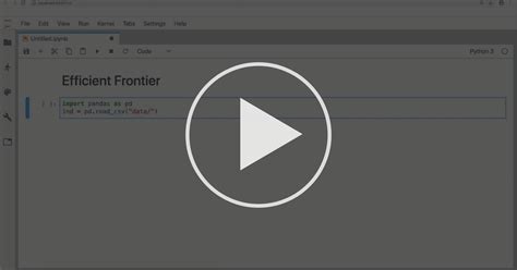 Lab Session Efficient Frontier Part 1 An Introduction To Portfolio