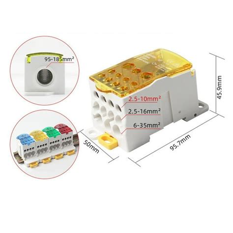 80a ~ 500a Power Junction Box Distribution Terminal Block Connector Din