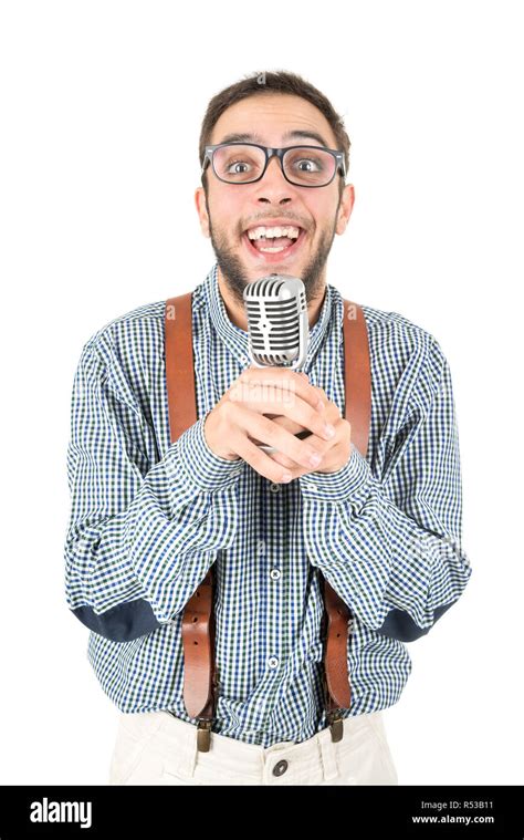 Nerd Posing Stock Photo Alamy