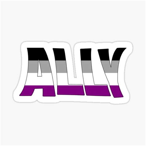 Asexual Ally Asexuality Supporter Sticker For Sale By Insanius
