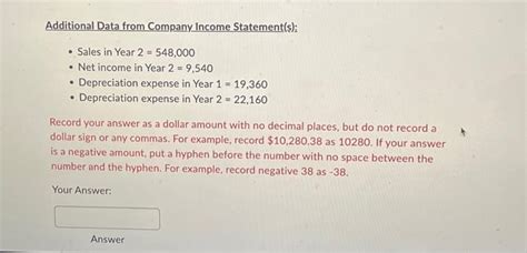 solved using the data in the tables below compute net cash