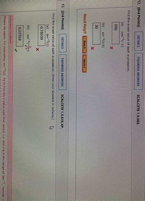 Solved 12 0 4 Points DETAILS PREVIOUS ANSWERS SCALCET8 Chegg