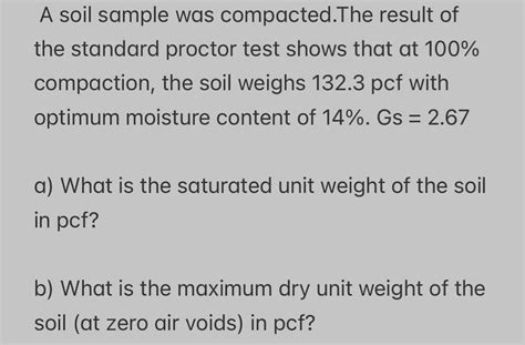 Answered A Soil Sample Was Compacted The Result Bartleby