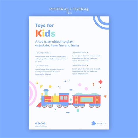 아이 장난감 온라인 쇼핑을위한 포스터 템플릿 무료 Psd 파일