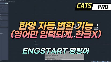 CATS 명령어 입력 시 한영 자동 변환 영어만 입력되게 하기 한글X CAD Lisp Arx AddIn C