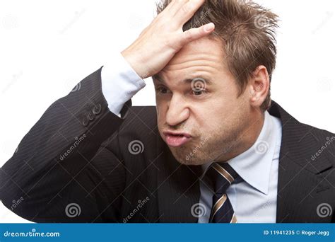 Young Business Man Forgot Something Important Stock Image Image Of