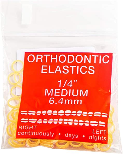 Amazon 100 Pack Orthodontic Elastics Bands 1 4 Inch Diameter