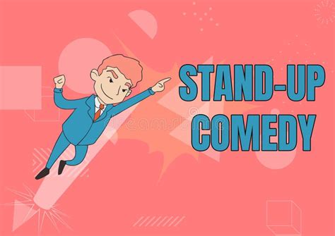 Sign Displaying Stand Up Comedy Business Showcase Comedian Performing