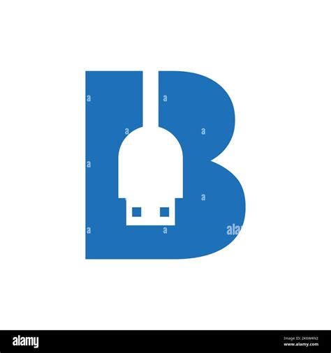 Initial Letter B Usb Symbol Design Computer Connection Usb Cable Icon Vector Stock Vector Image