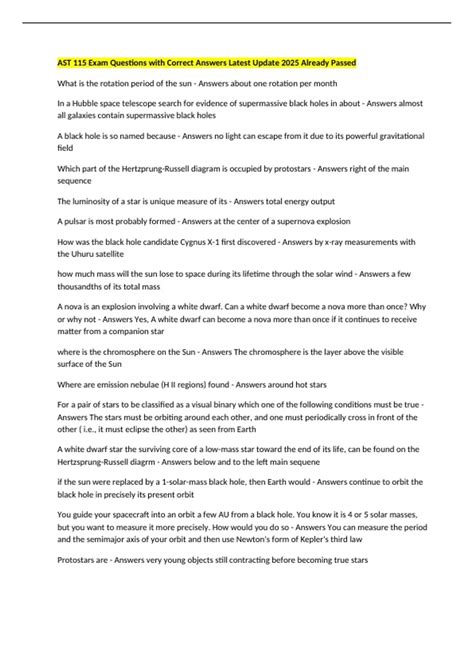 Ast 115 Exam Questions With Correct Answers Latest Update 2025 Already Passed Ast 115 Stuvia Us